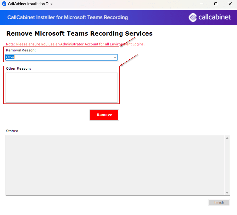 CallCabinet for MS Teams Installer to Remove Installation
