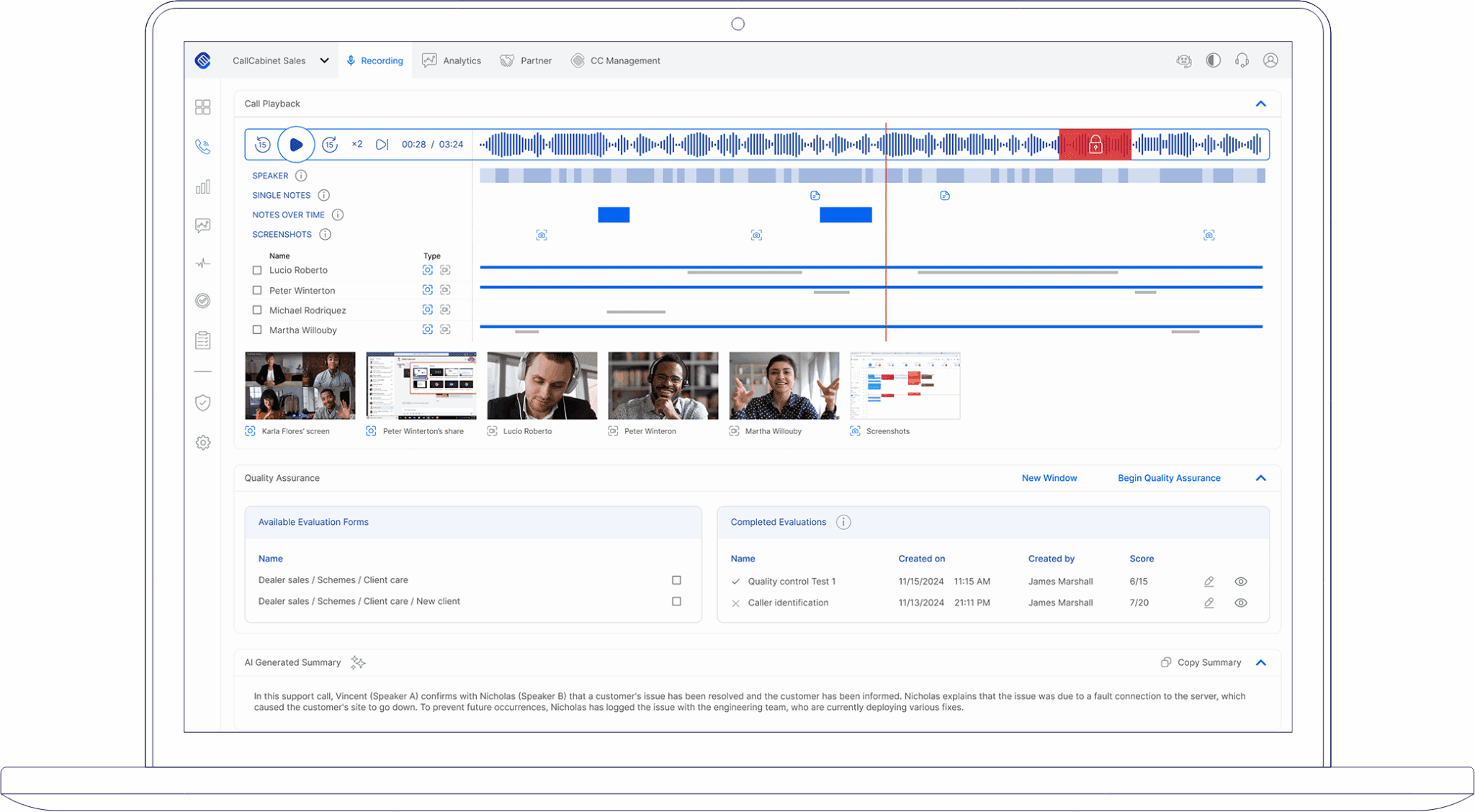 CallCabinet’s New UI and AI-Powered Conversation Analytics - Call Recording